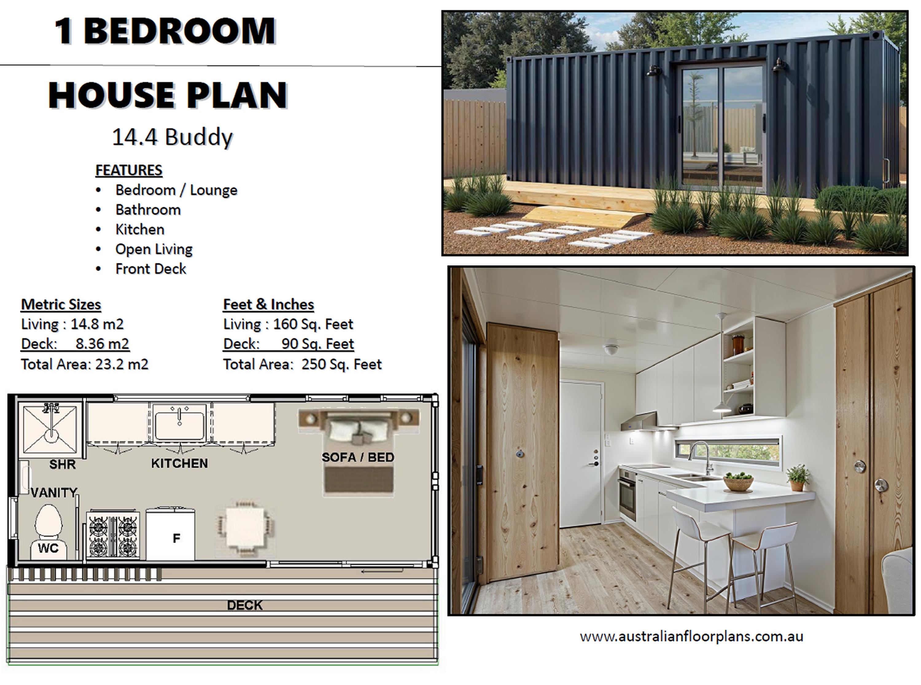 Build Plan#14.4 Buddy: 20 Foot Shipping Container Home | Concept House ...
