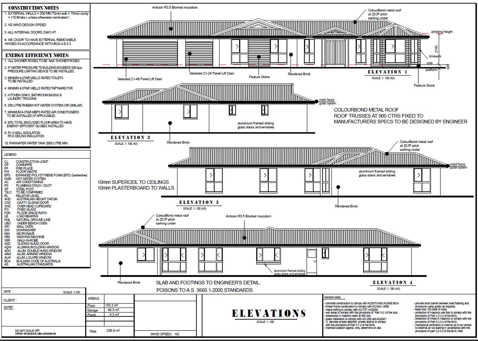 4 Bedroom House Plan, 2549 Sq. Feet or 236 M2 | 4 Bed Home Design ...