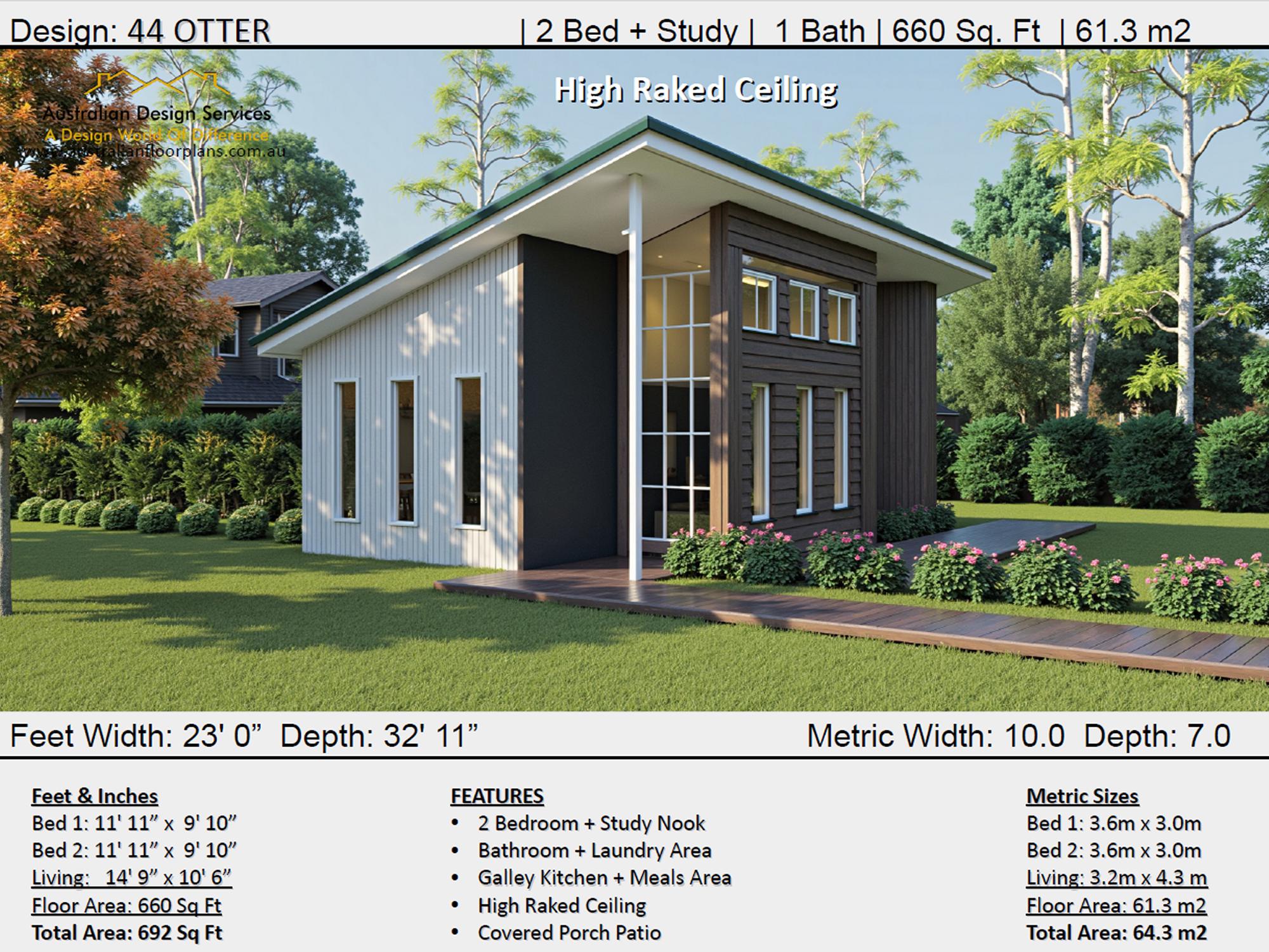 MODERN SMALL HOME - Small and Tiny Home Design 61.3m2/ 660 Sq. Feet - 2 ...