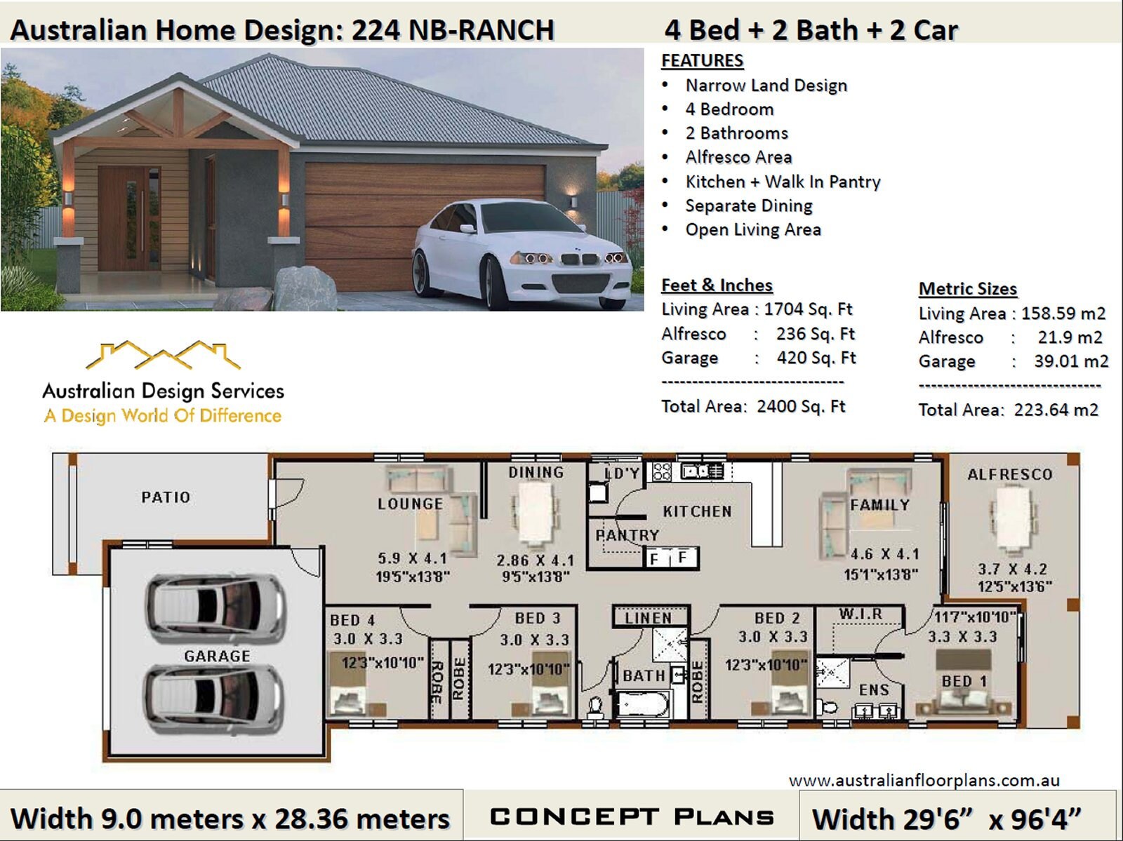 4 Bedroom Rancher Floor Plans