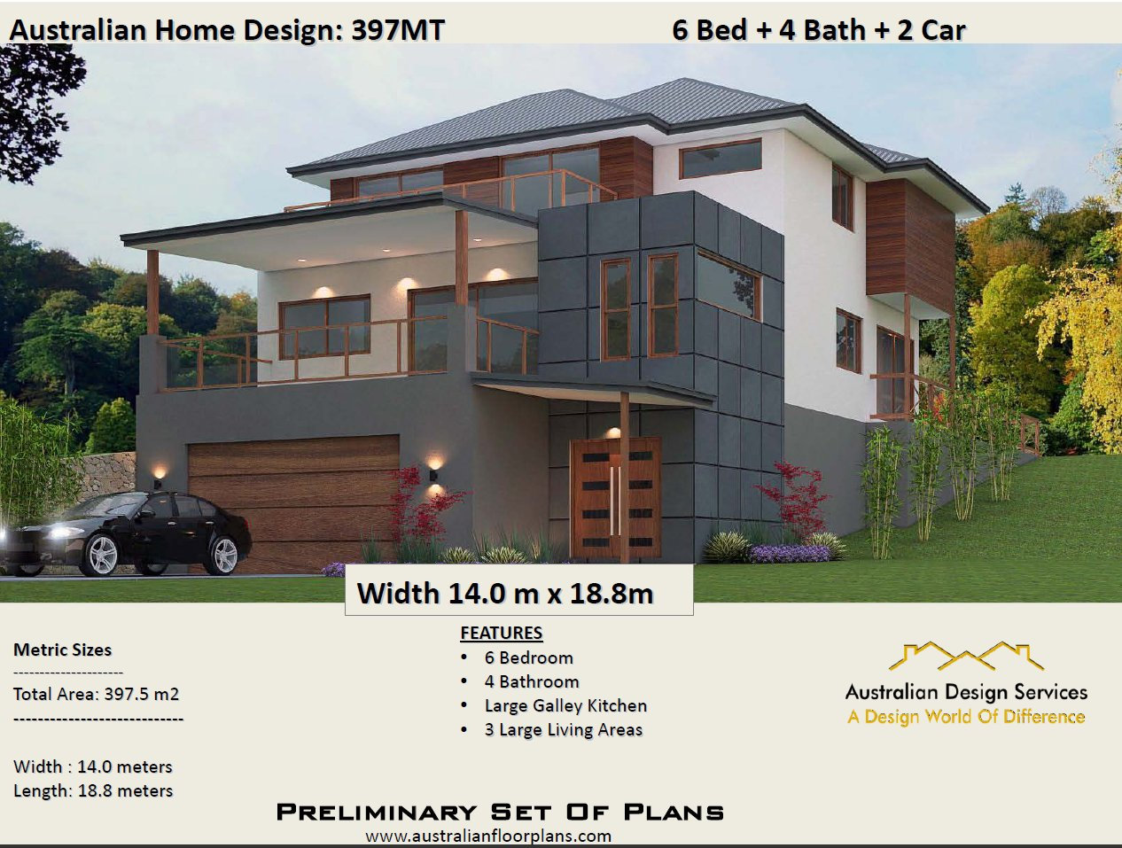 Modern 6-bedroom House Design for Sloping Land House Plans for Sale ...