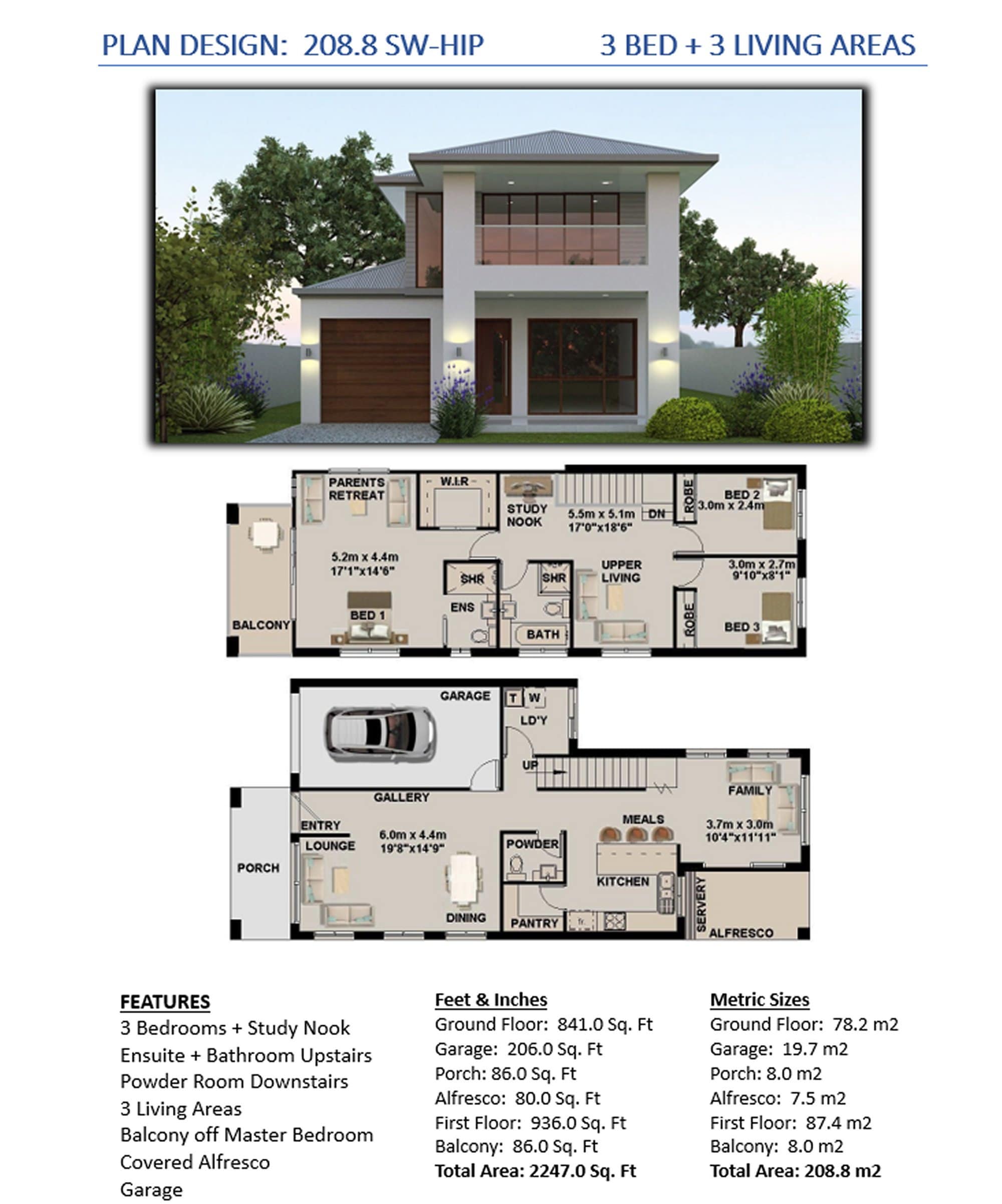 SPECTACULAR 2 Level House Plans Homes, Double Storey House Plans,modern ...