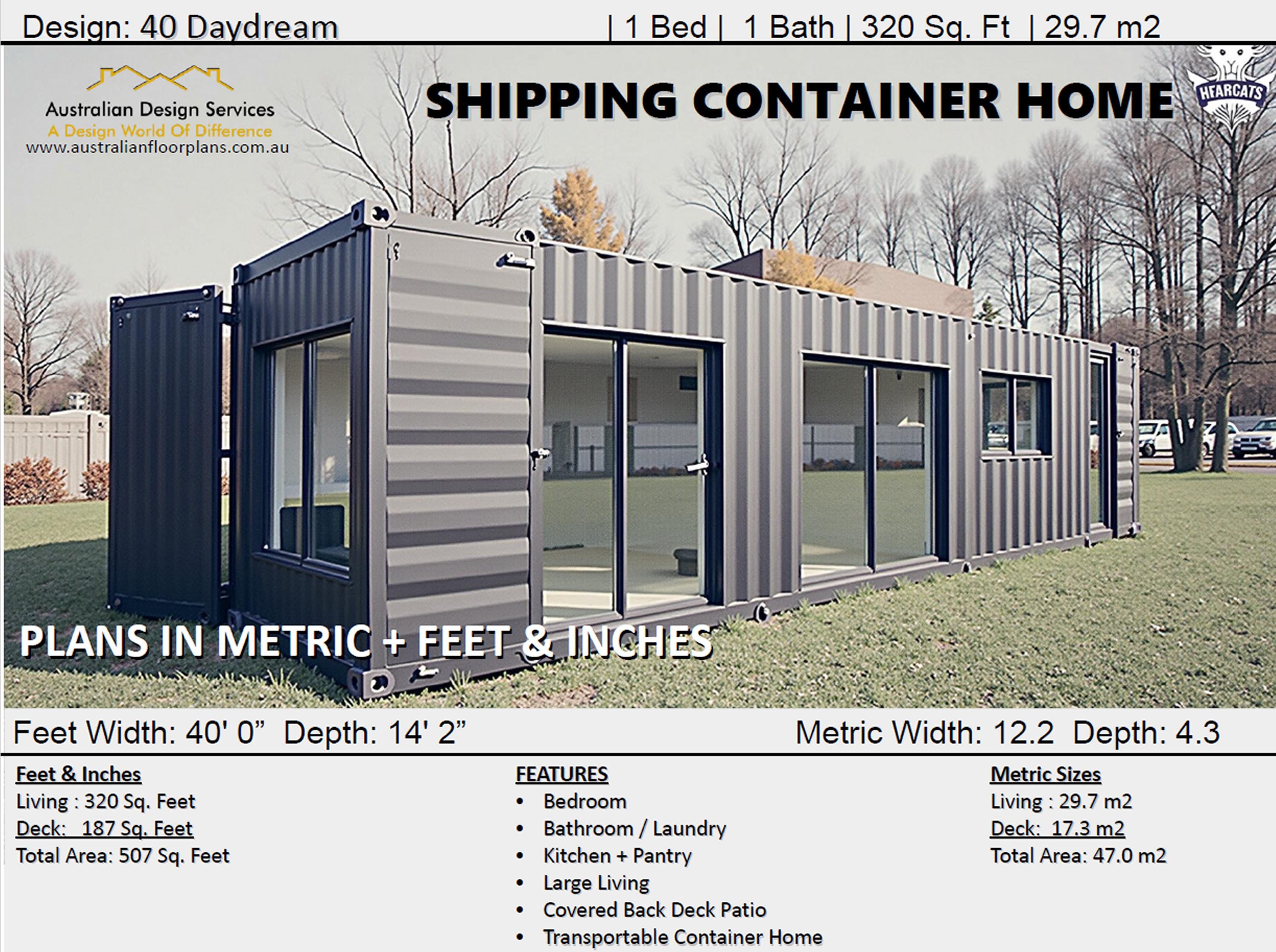 Build Plan#40 Daydream: 40 Foot Shipping Container Home | Concept House ...