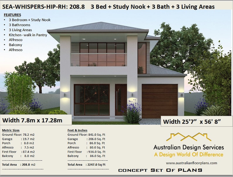 Duplex-townhouse House Plan |house Design | 208 M2 | 2247 Sq. Feet ...