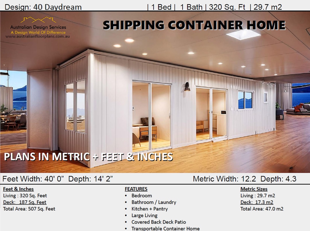 Build Plan#40 Daydream: 40 Foot Shipping Container Home | Concept House ...