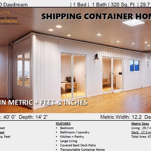 Build Plan#40 Daydream: 40 Foot Shipping Container Home | Concept House ...
