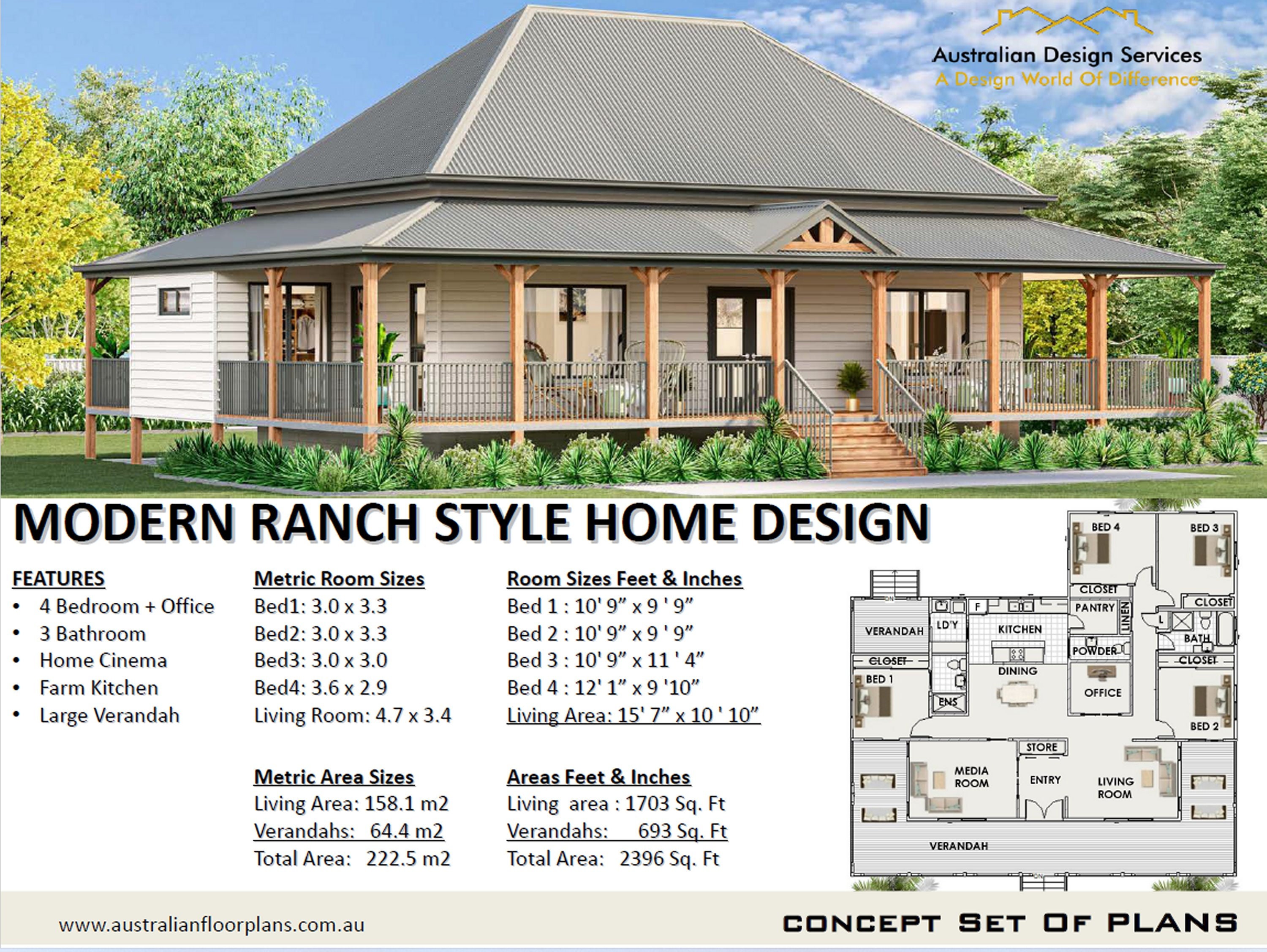 Small House Plans 4 Bedroom Ranch