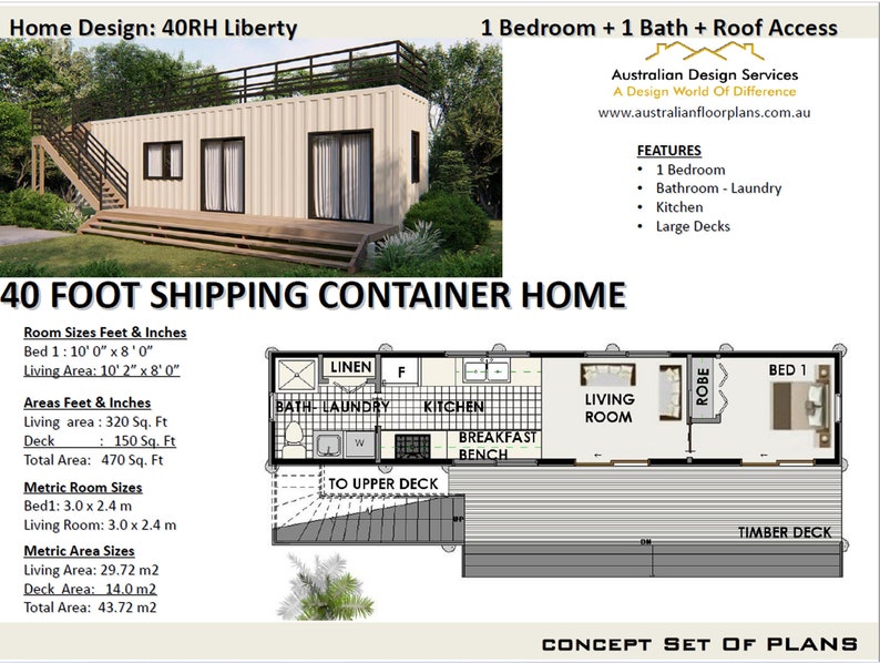 Build Plan#40 RH: Shipping Container Home/40-foot Container Shipping ...