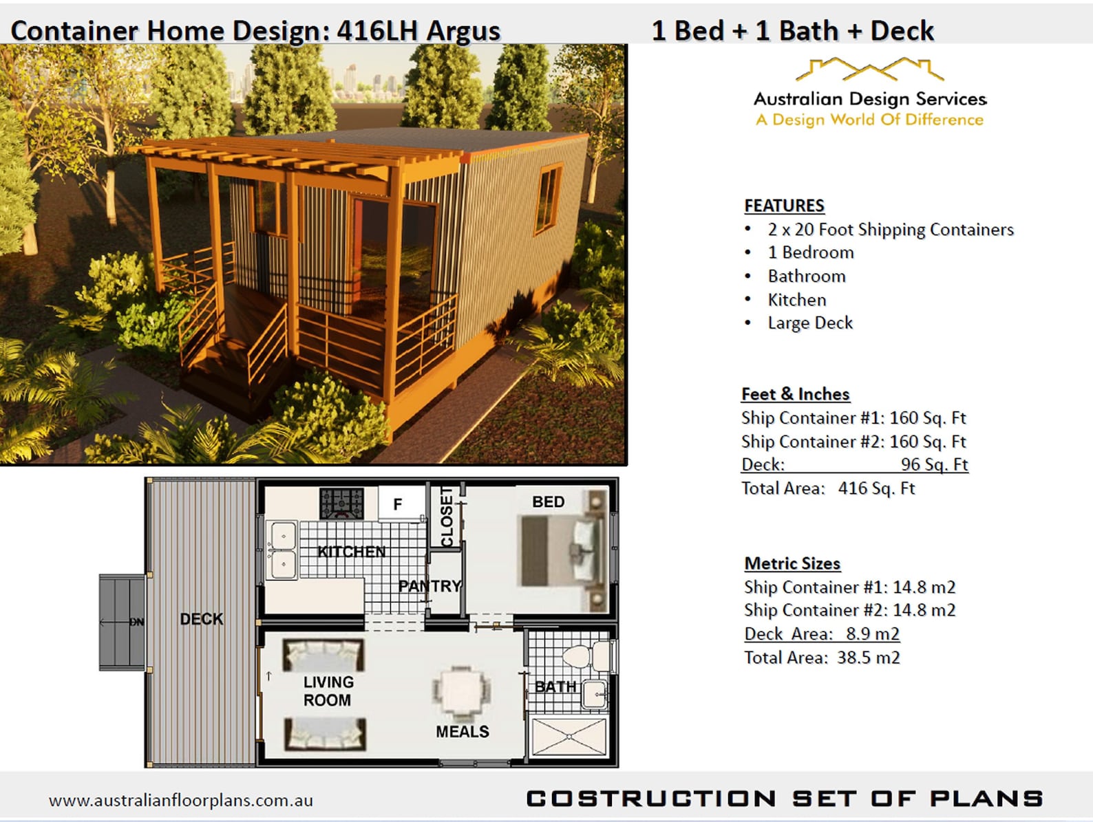 Customizable Shipping Container Home Construction Set of House Plans ...