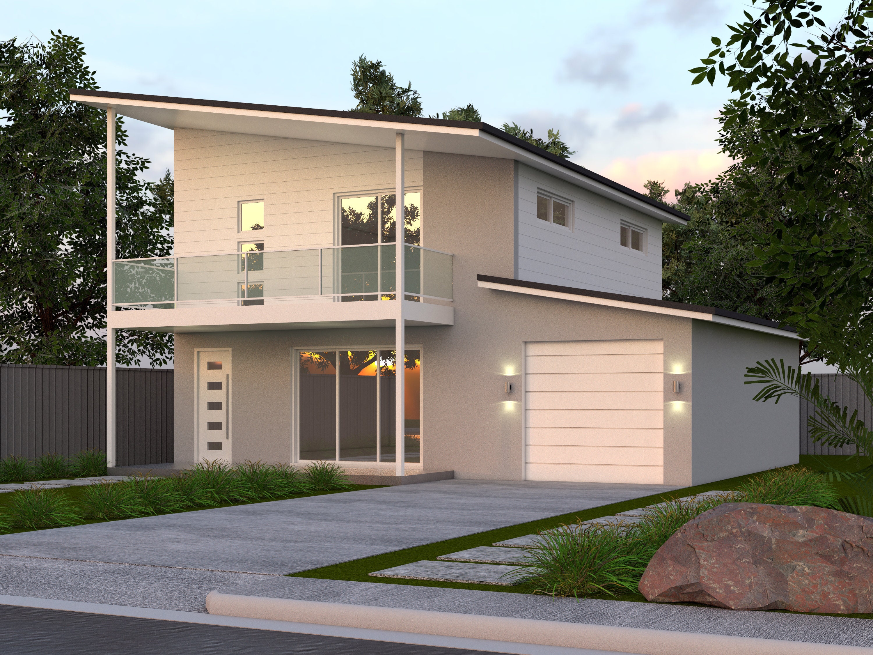 3 Bed Narrow 2 Storey Design-/narrow Lot Plan/two Story House Plan ...