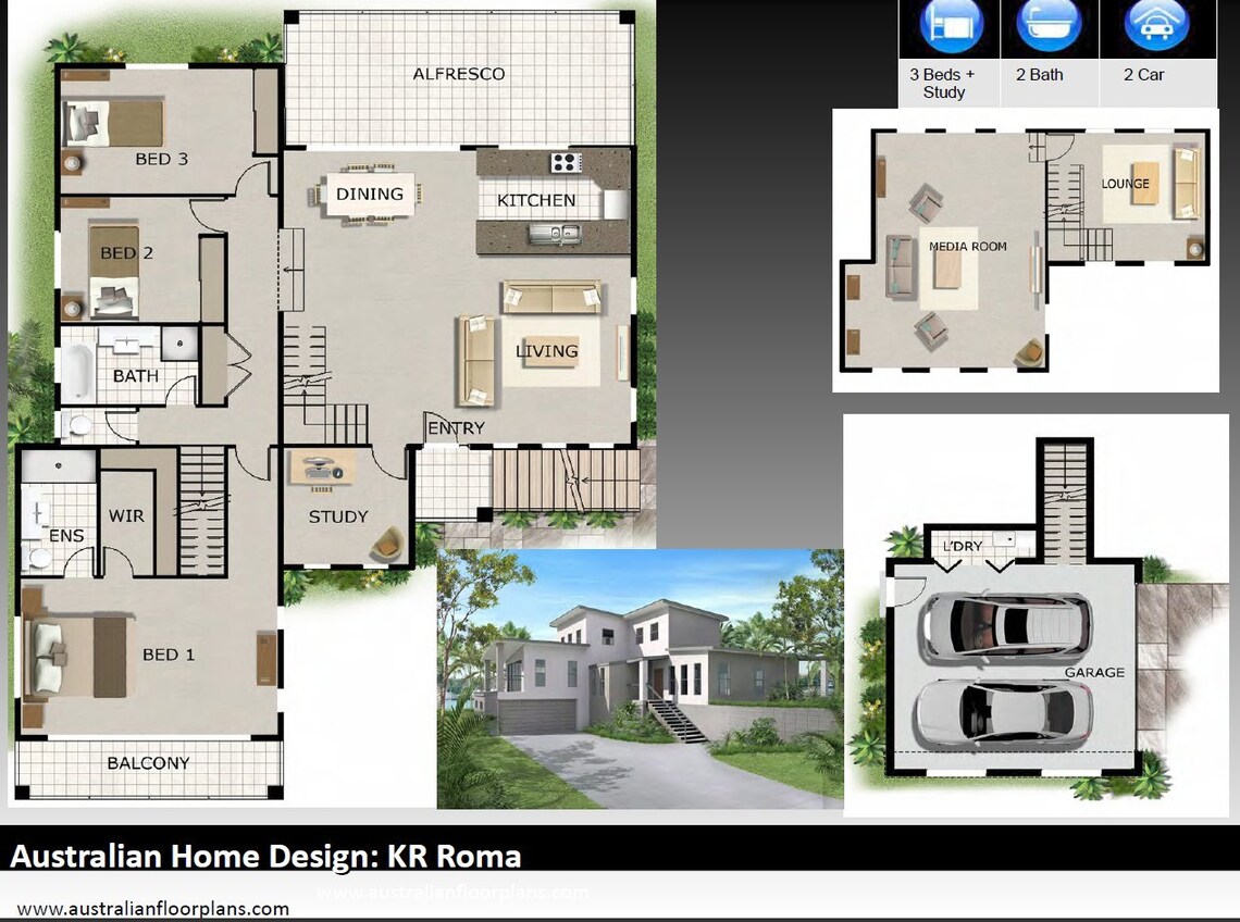 4 Bedroom House Designs - Australian and International Home Plans - 4 ...