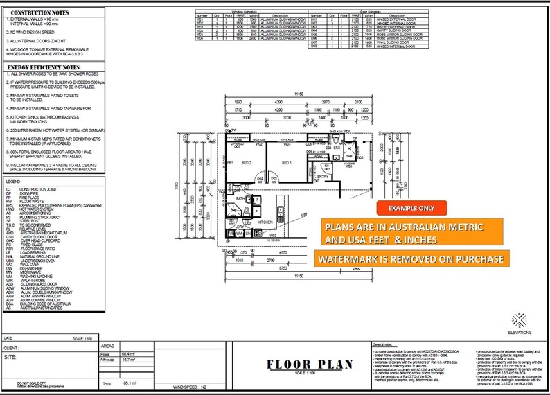 House Plans – 68 Sq Meters | 736 Sq Ft | 2-bedroom House Plan 60 SBH ...