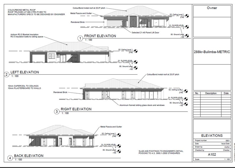MODERN HOUSE / Blueprint PDF - 222.7 M2 / 2398 Sq. Feet 4 Bedroom ...