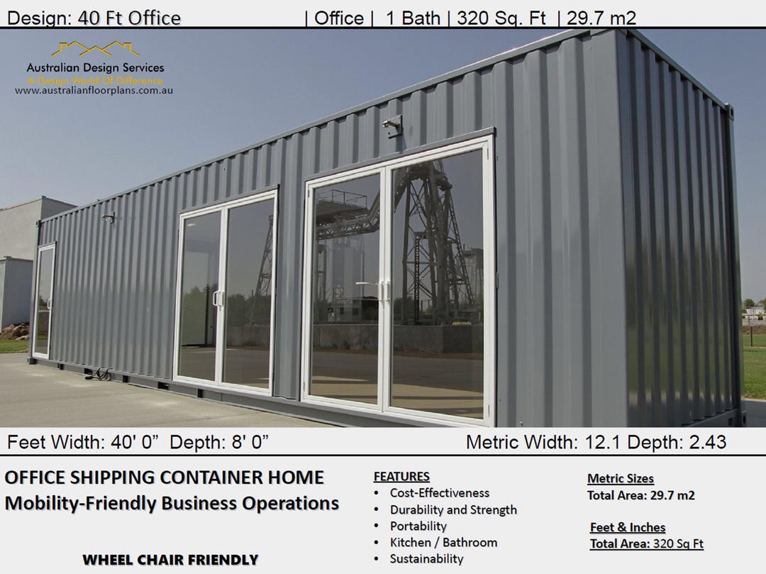 Build Plan#40 Office: Transportable Office 40 Foot Shipping Container ...