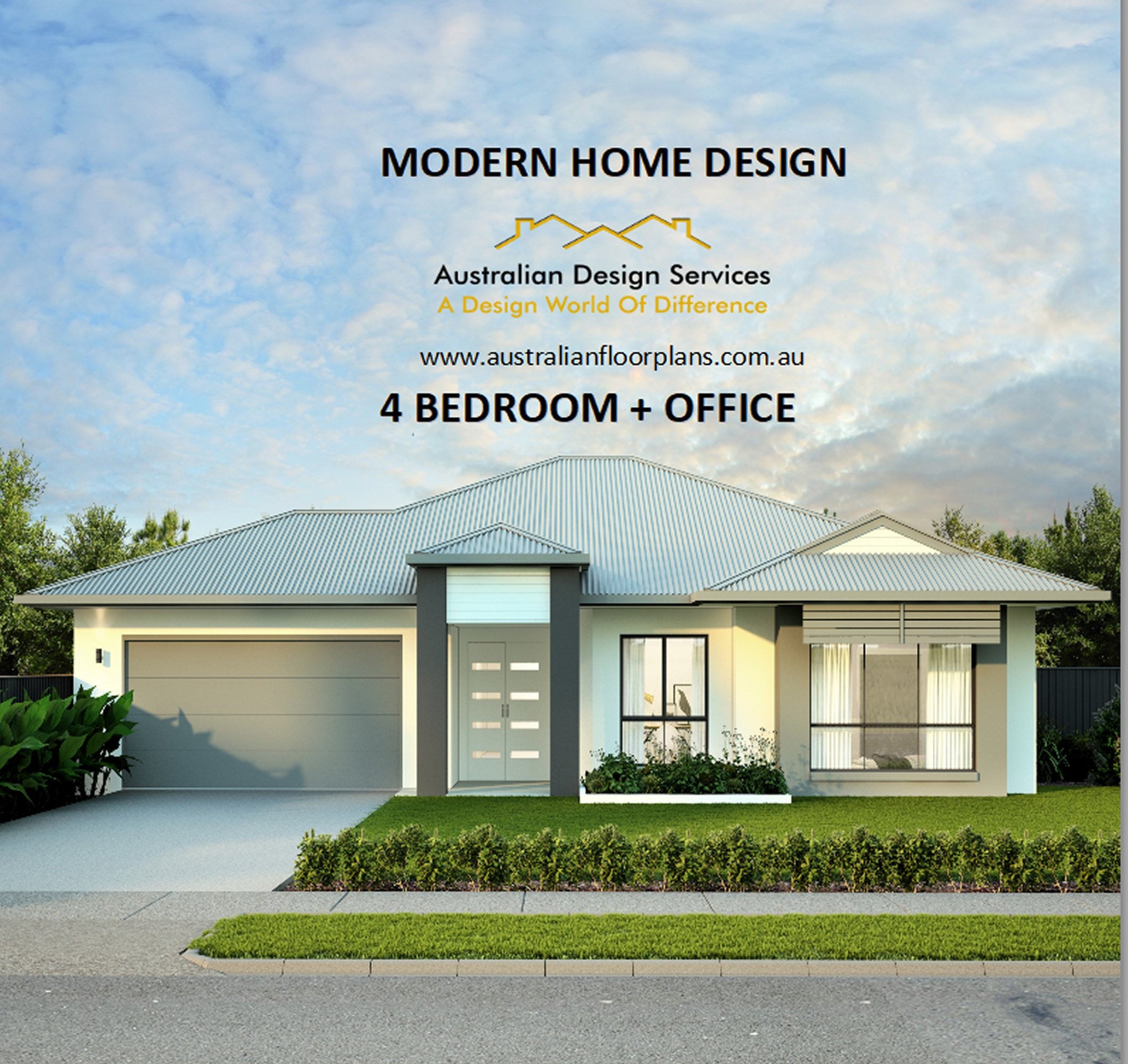 MODERN HOUSE / Blueprint PDF - 222.7 M2 / 2398 Sq. Feet 4 Bedroom ...