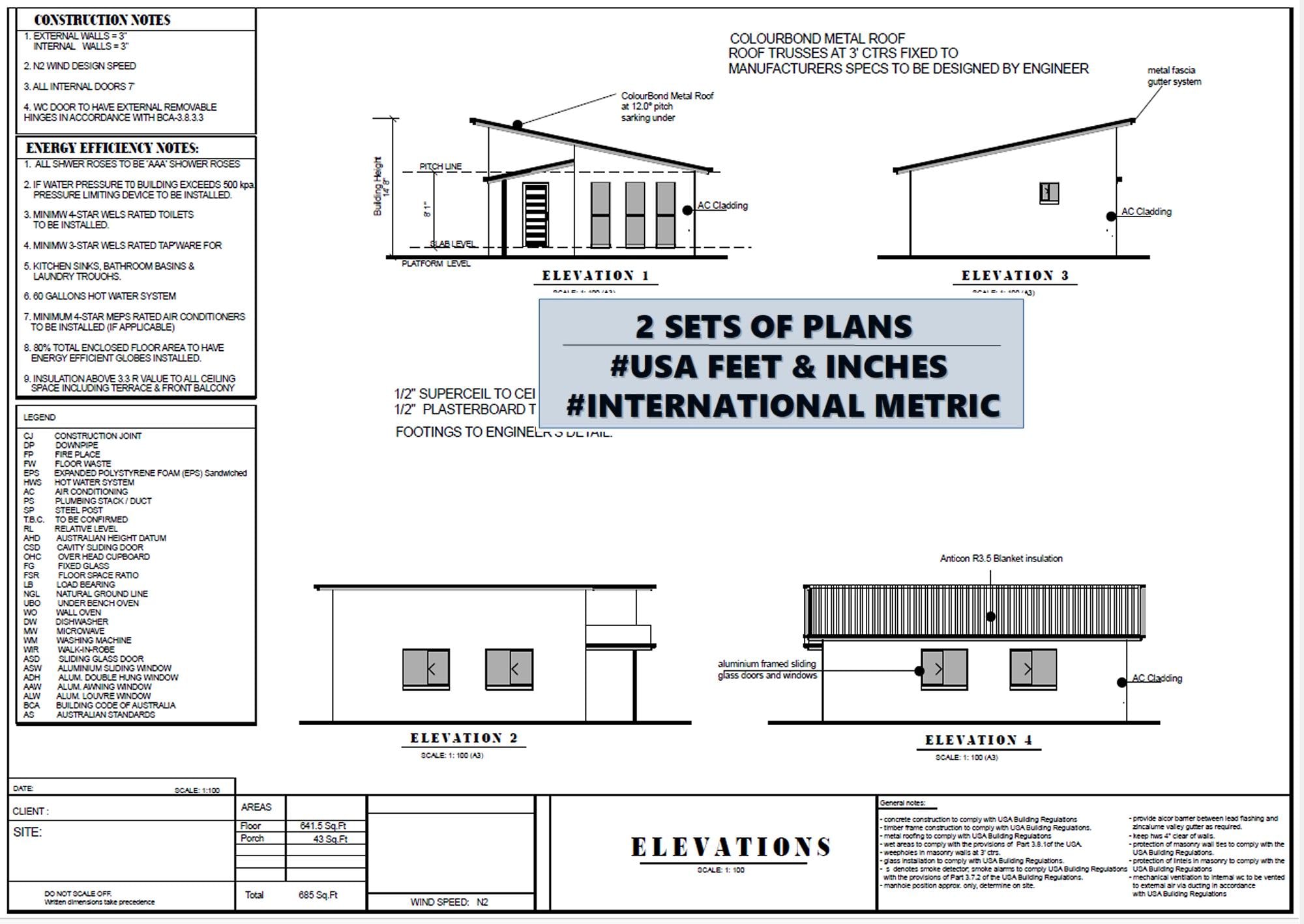 60 M2 | 685 Sq Foot | 2 Bedroom House Plan 59 Hine | Small Home ...