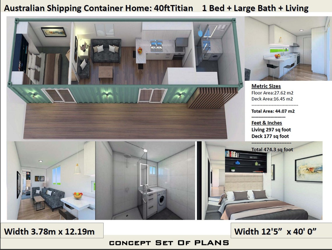 Concept Shipping Container Home Plans 40 Foot Shipping - Etsy