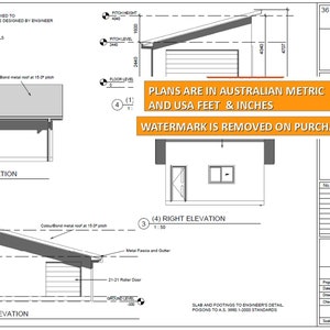 Detached 20'x20' Two Car Garage | Architectural Plans - Blueprint ...
