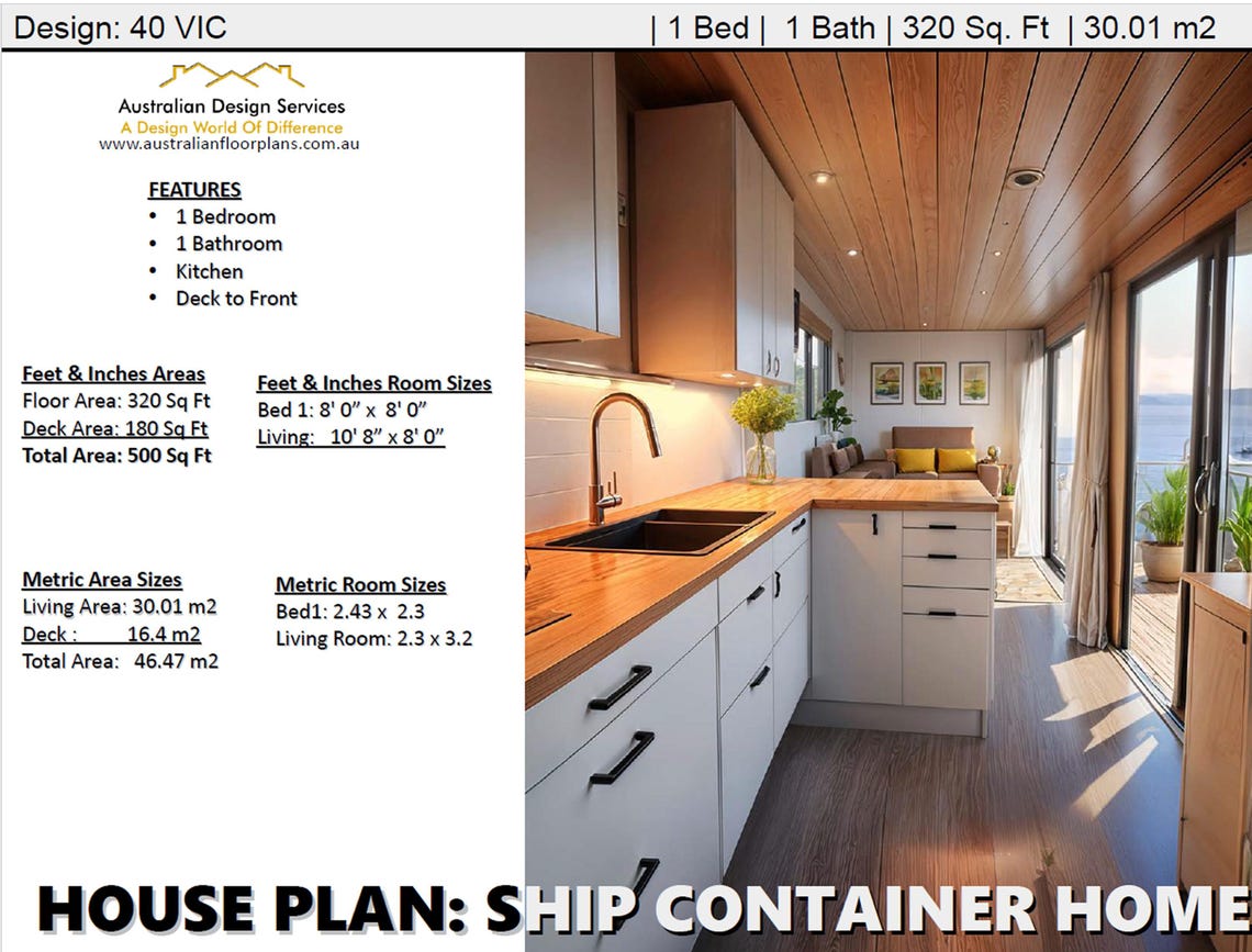 Construction Plan#40 Vic: 40-foot Shipping Containers Home | Container ...