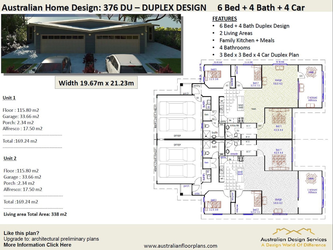 Duplex House Plans Book -house Plans- Home Plans- Duplex Floor Plans ...