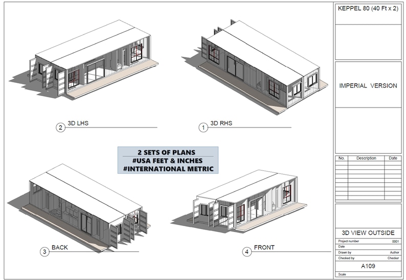 Construction Plan#80 Keppel: 4 Bedroom Shipping Container Home 80 ...