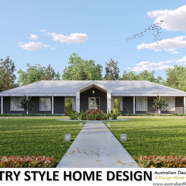 Modern Farmhouse Plans - Etsy