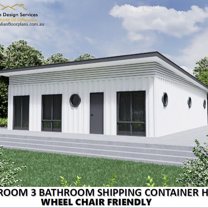 Shipping Container 3 Bedroom House Plans - Etsy
