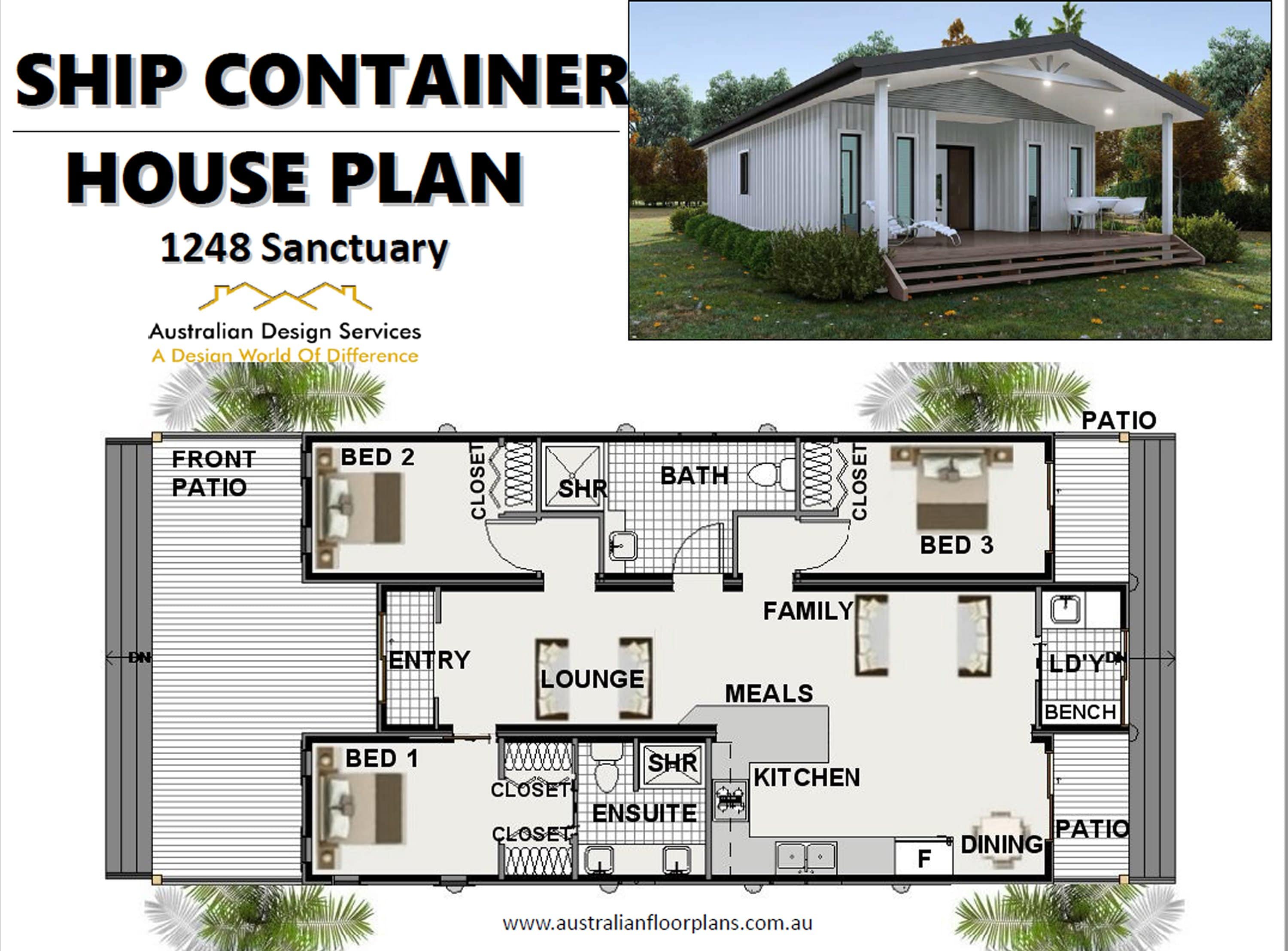 Construction Plan#1248 Sanc: Building Plans for Shipping Container Home ...