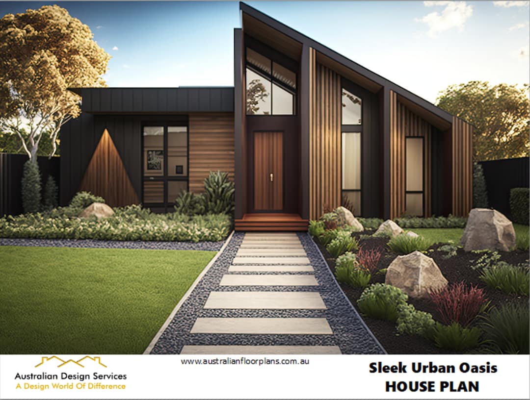DESIGN 139-1200 Sq Foot /196 M2 - Modern Sleek Urban Oasis House Plan ...