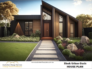 1200 Sq Foot /196 M2 Modern Sleek Urban Oasis House Plan / Small Size ...