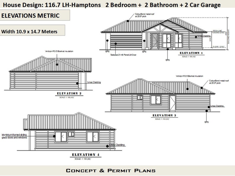 Hamptons Style House Plans, Small House Plan Australia, 2 Bedroom Small ...
