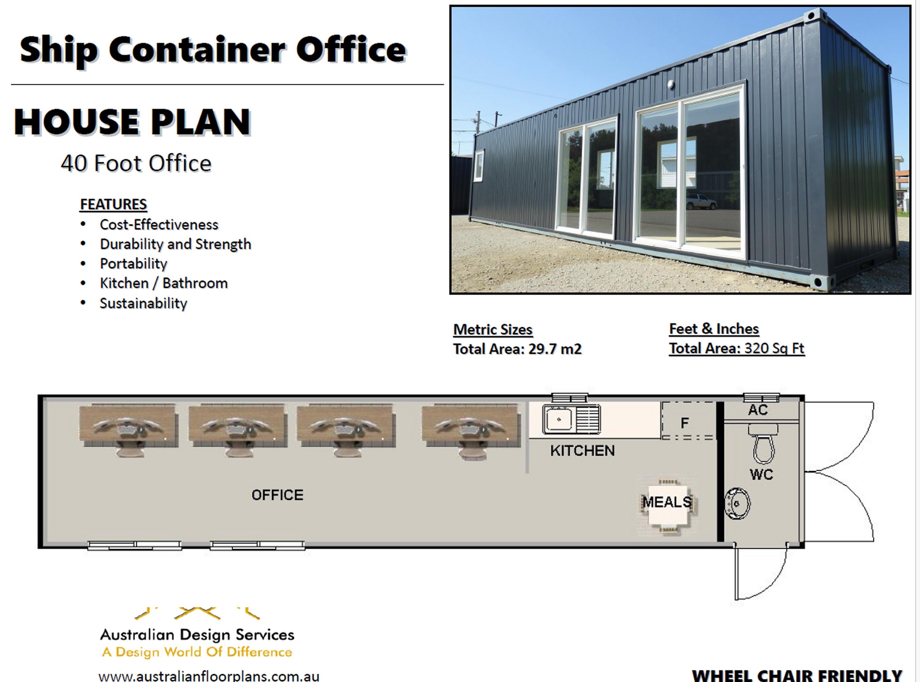 Build Plan#40 Office: Transportable Office 40 Foot Shipping Container ...