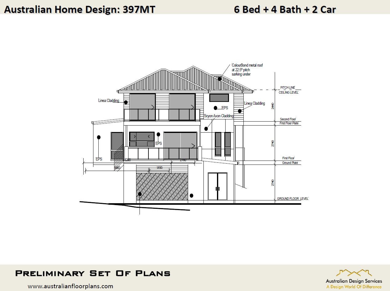 Modern 6-bedroom House Design for Sloping Land House Plans for Sale ...