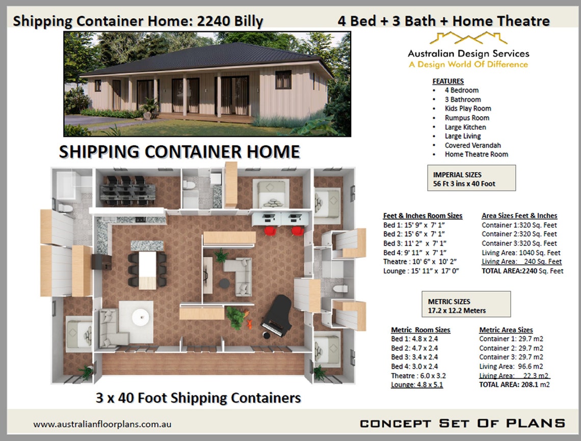 Shipping Container Home House Plans/ House Plans Cargo - Etsy Canada
