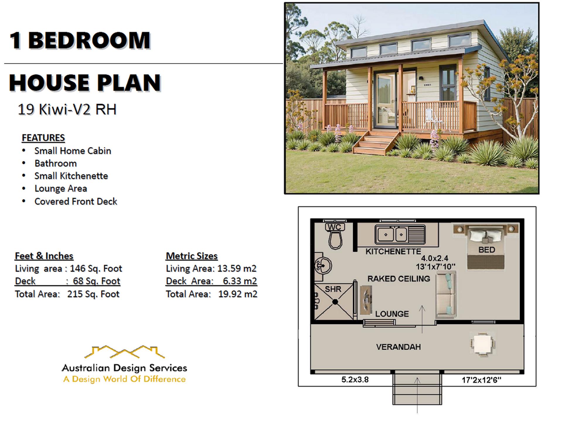 Affordable Tiny House Plans All New Design 146 Sq. Ft. or 13.5 Sq ...