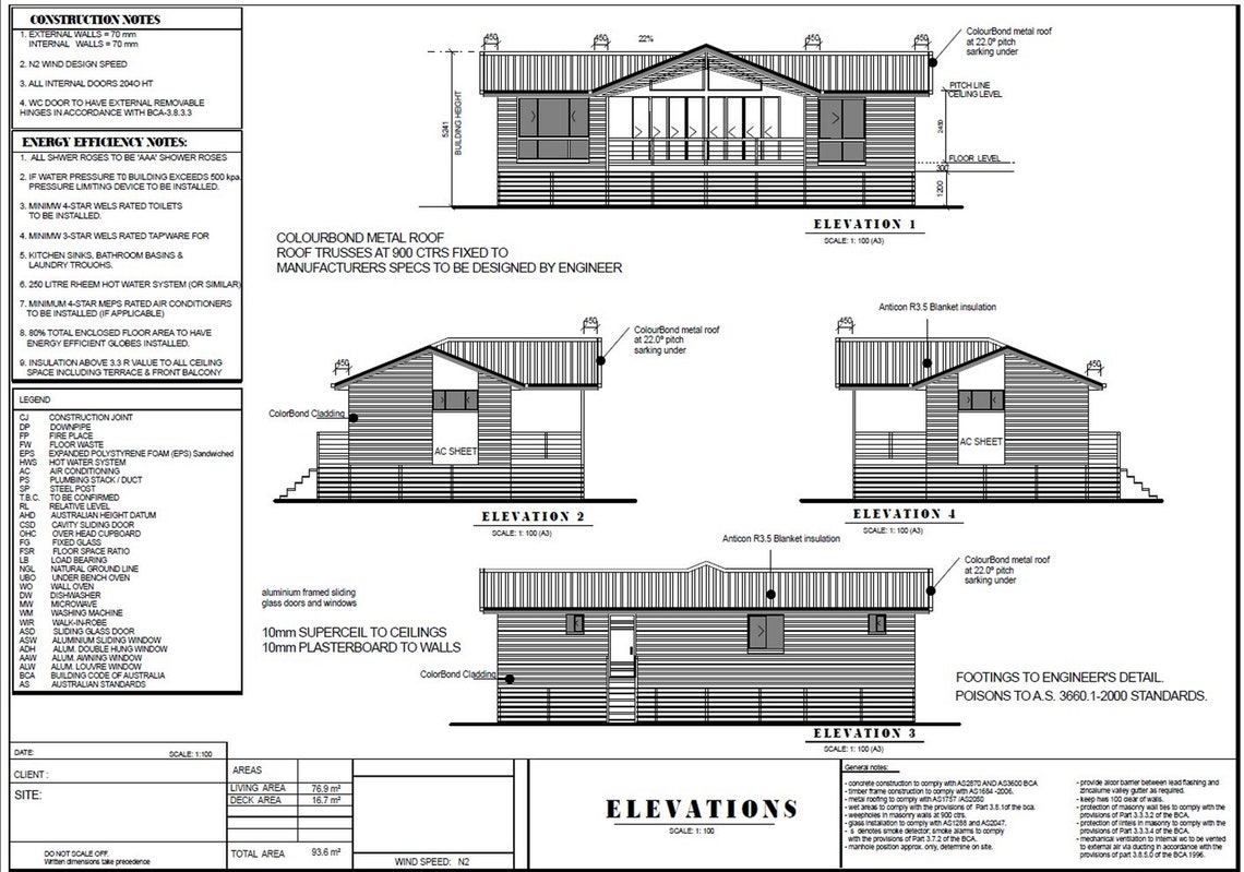 Steep Slope House Design Plans- for Sale - 93.6 M or 1000 Sq Foot ...