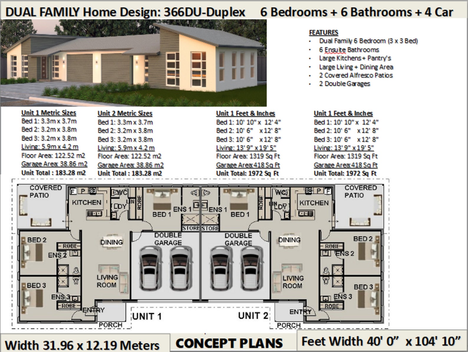 Spectacular Duplex House Plans House Plans Duplex Design | Ideal for Modern Families or as an ...