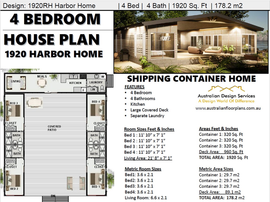 4 Bedroom 4 Bathroom Shipping Container Home 3 Shipping Containers ...