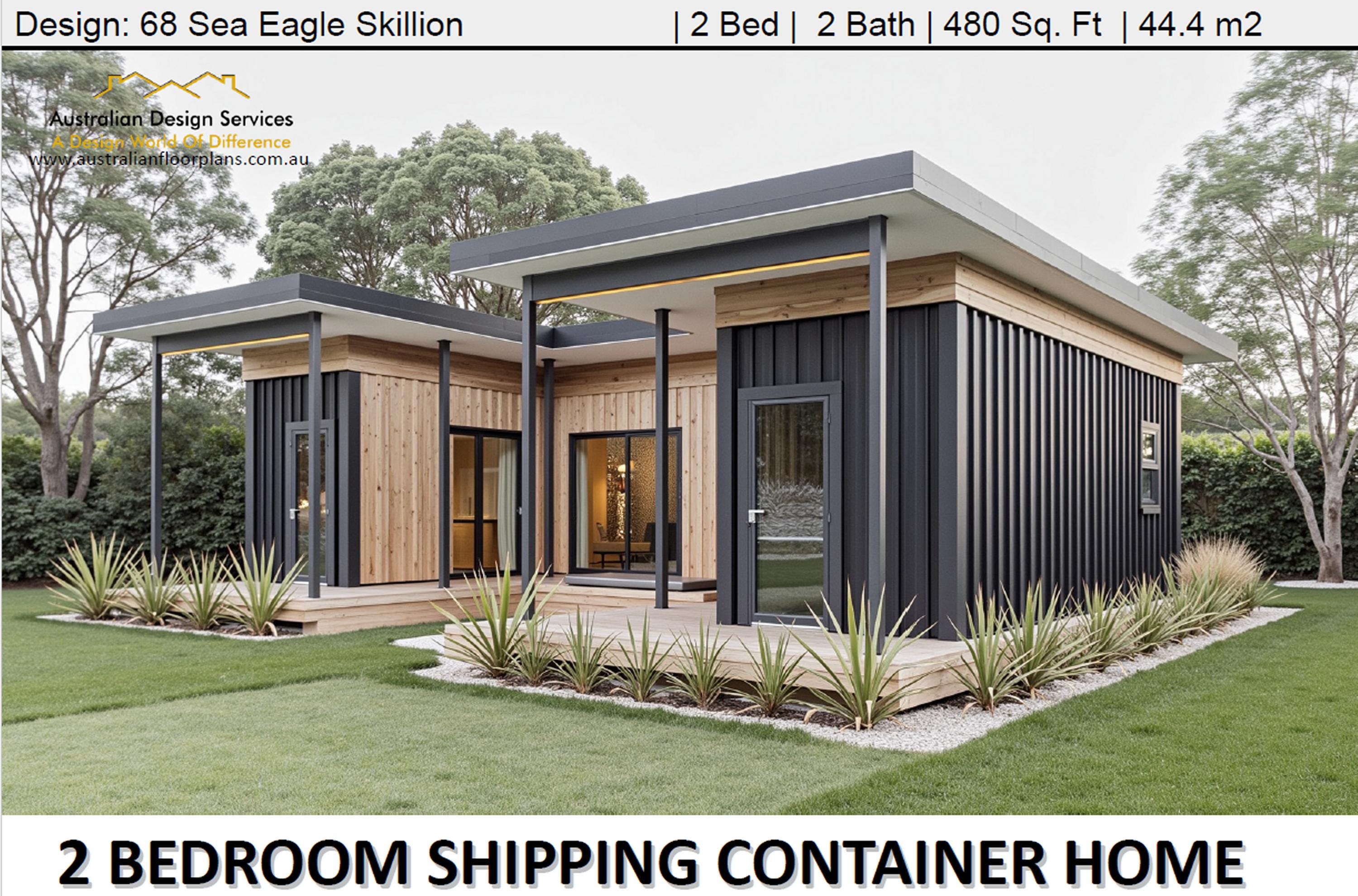 Construction Plan#68 SEA: Shipping Container Home-2 Bedrooms-2 ...