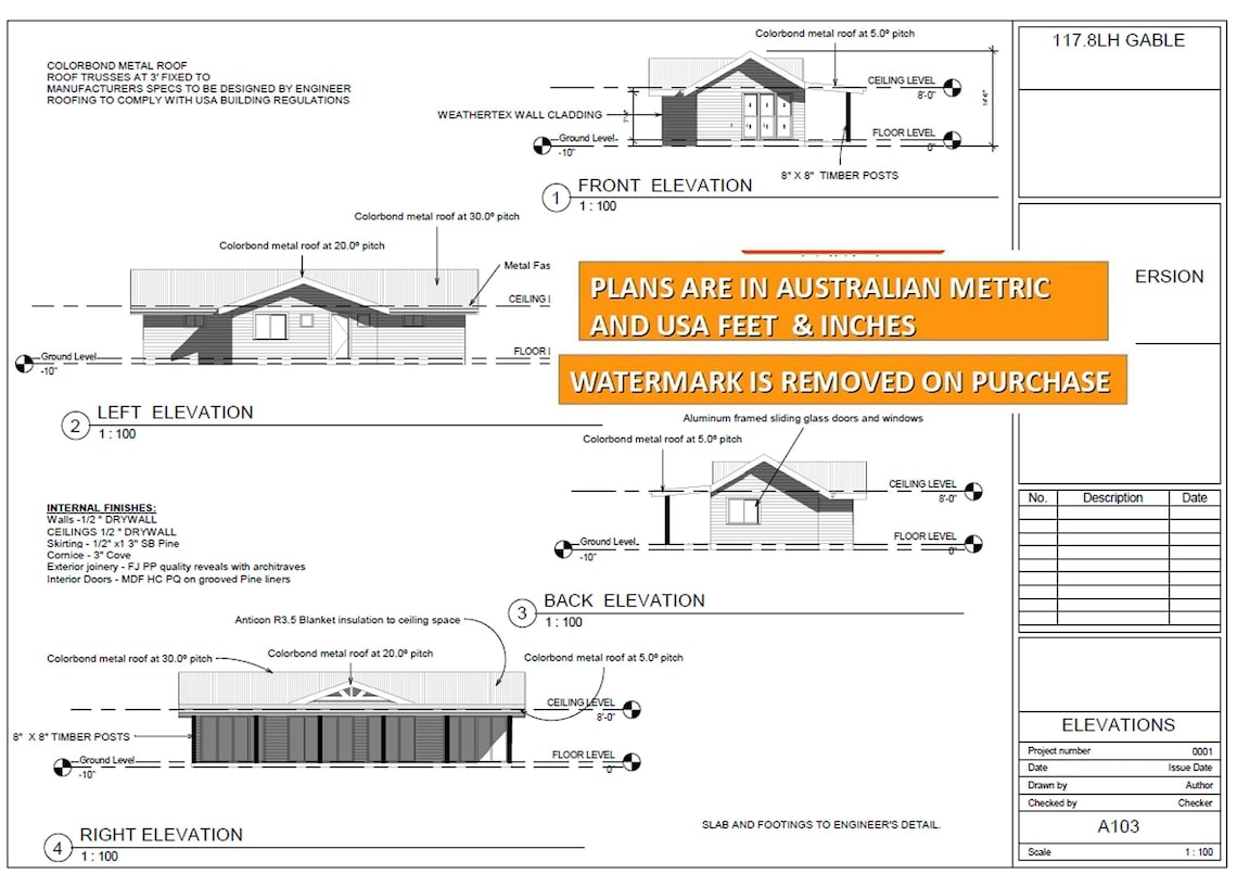 Small and Tiny Home Design 86.5m2/ 931 Sq. Feet Country 2 - Etsy