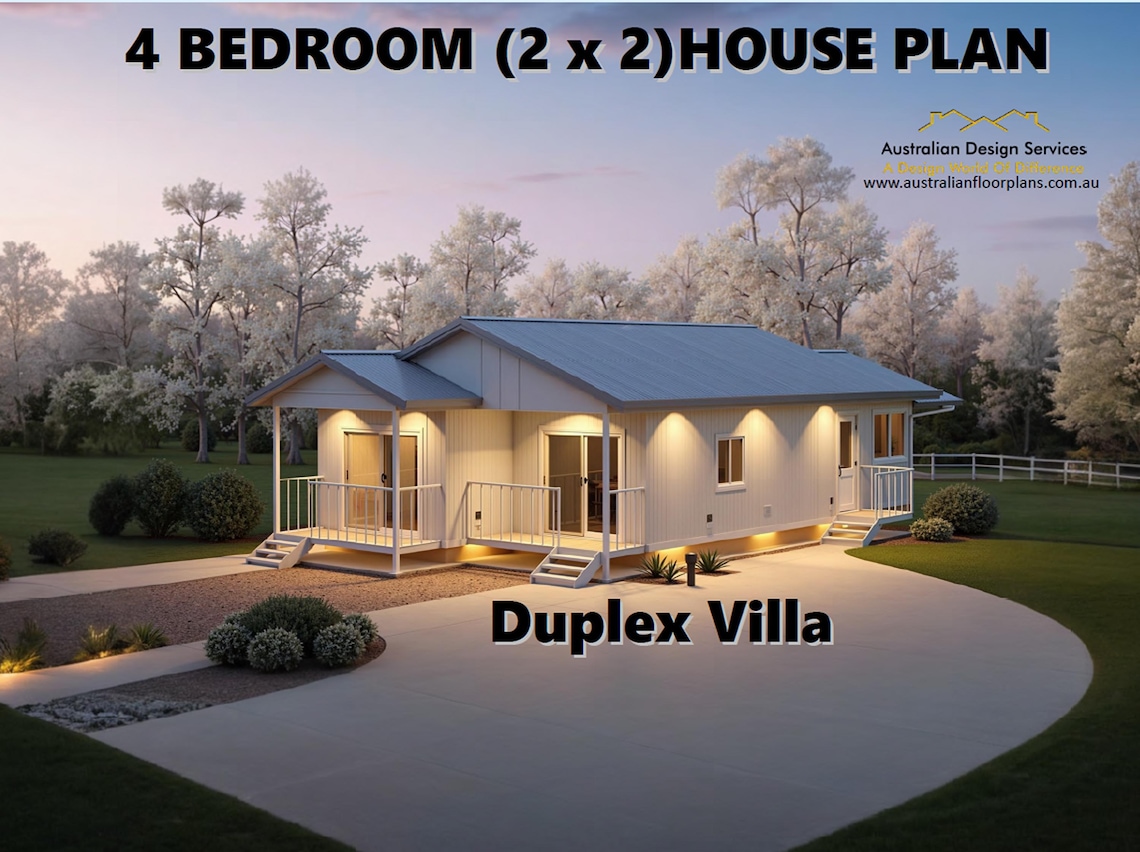 4 Self-contained Duplex Villas–2 Duplex Pairs 4 Bathrooms, Dual ...