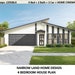 Easy Build / Skillion Roof House Plans - 229 M2 / 2484 Sq. Feet 4 ...