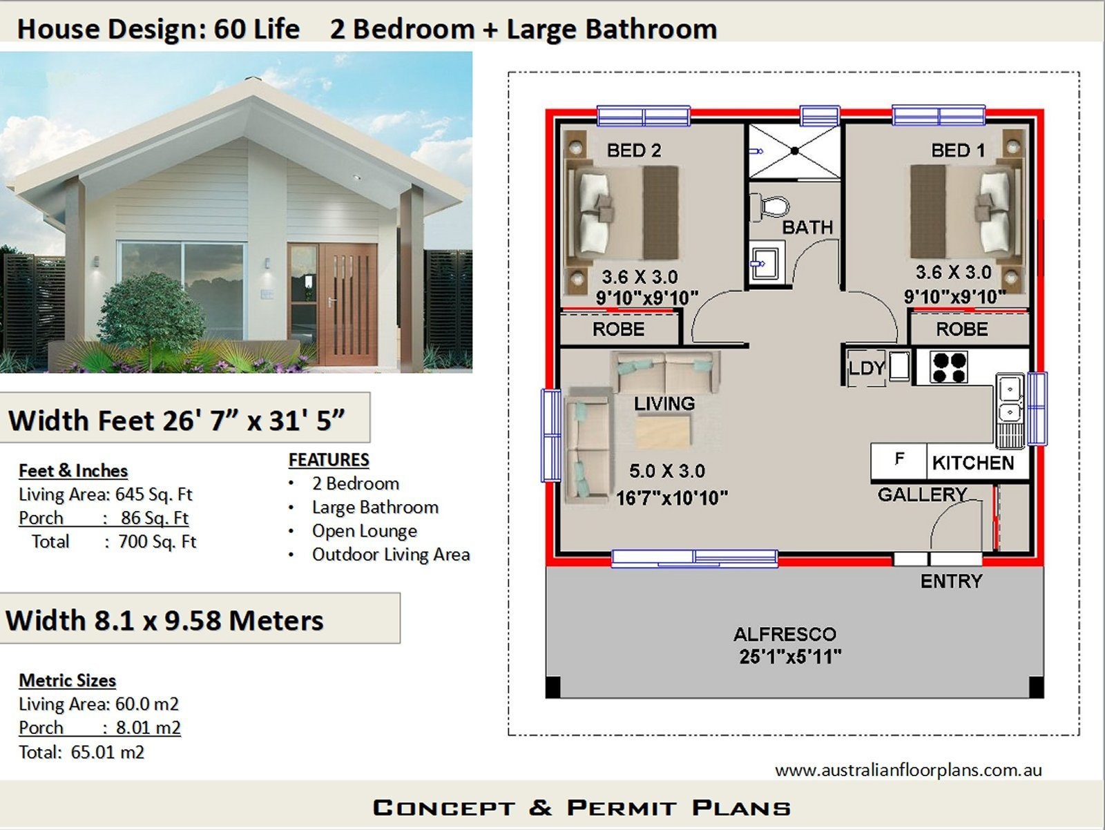 60 Life 700sq Foot 60 M2 Living Area 2 Bedrooms Granny Flat House 60 Life 700sq Foot 60 M2 Living Area 2 Bedrooms Granny Flat House