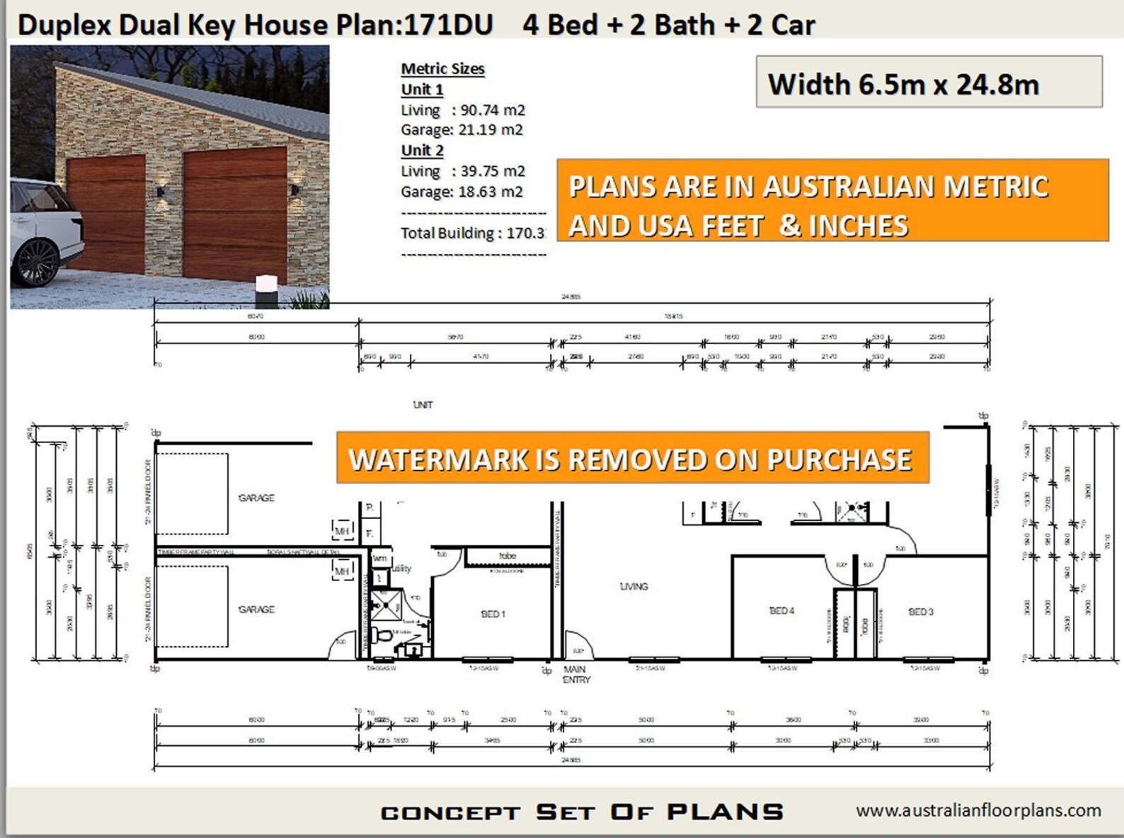 4 Bedroom Dual Key Narrow Duplex Design 171 M2 (1830 Sq Foot) | Perfect ...