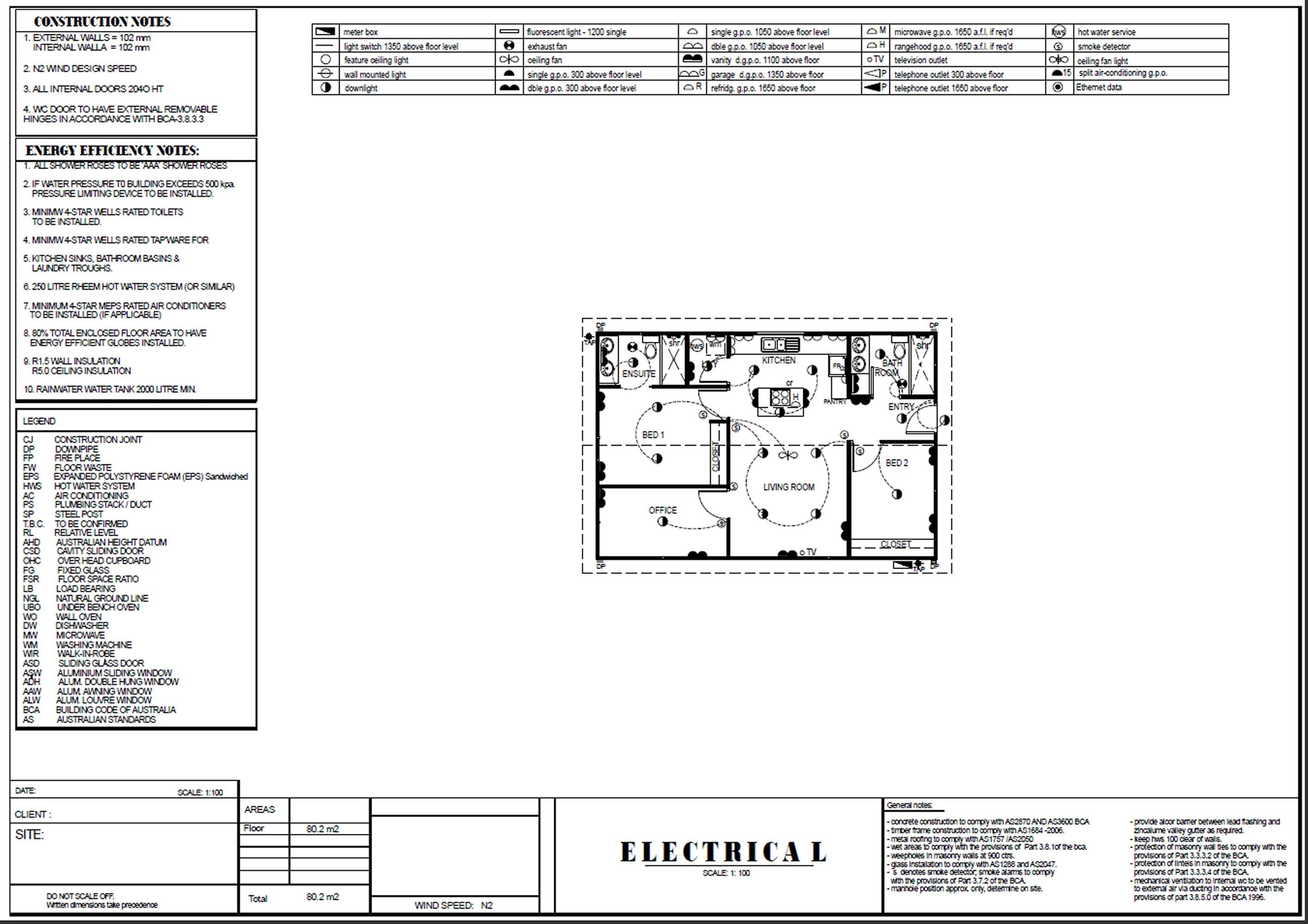 24 X 36 Small Home 2 Bedroom 2 Bathroom Office House Design - PDF Floor ...