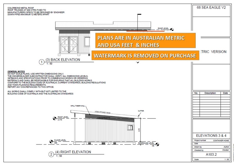 Build Plan#68 Sea Eagle: SHIPPING CONTAINER HOME - 2 Bed-2 Bath ...