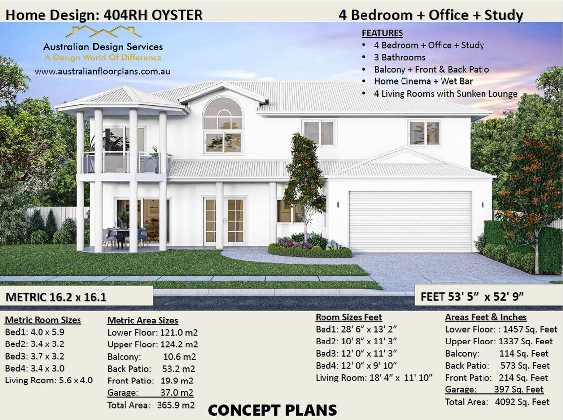 2-storey House Plan for Sale 365.9 M2 4092 Sq. Feet Discover Your Dream ...