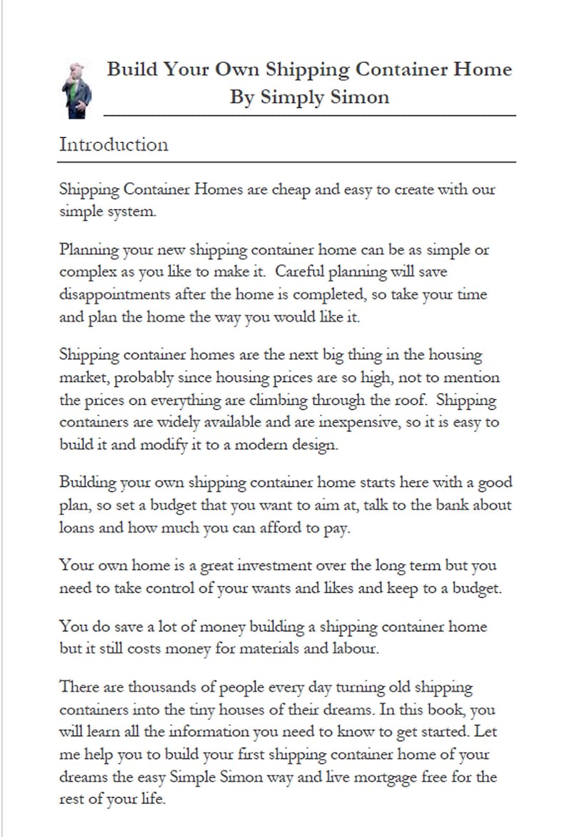 Simple Simons Guide to Building a Container Home- Made Simple: Buy Your ...