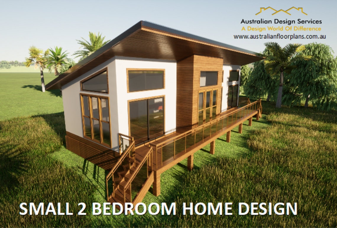 2 Bedroom House Plan / Small and Tiny House Plans / Metric Under 1200 ...