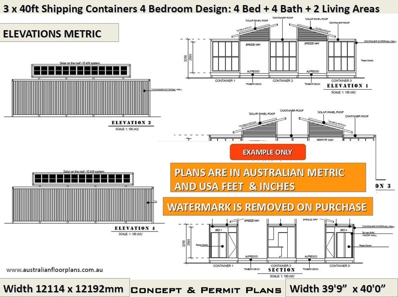 Build Plan#40 Titian 89.1: Cargo Container House Plans | House Plans ...